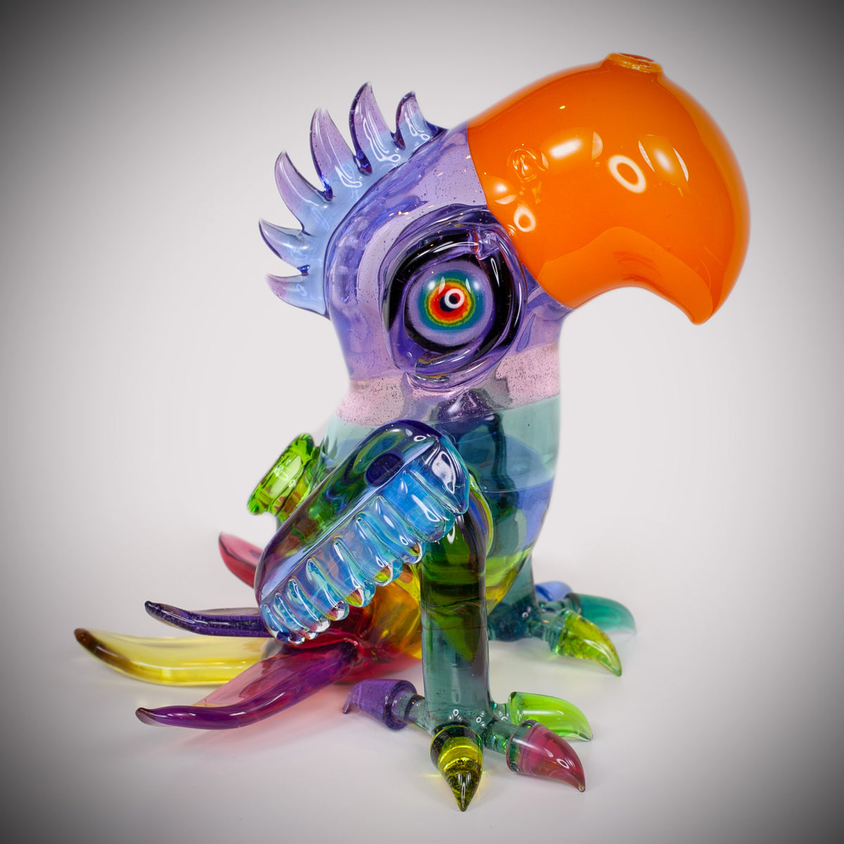 RJ Glass Alpha Macaw Bird Rig – Spectra Glass Gallery